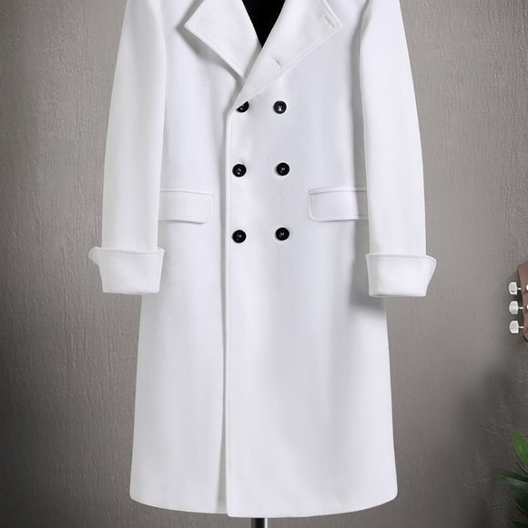 MODA ME COUTURE | Jackets & Coats | White Preppy Mens Double Breasted ...